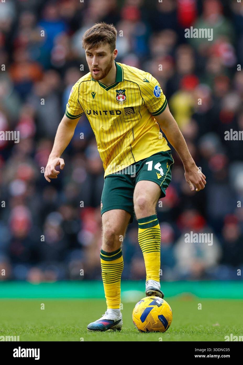 Wrexham’s George Thomason during the Sky Bet Championship match at ...