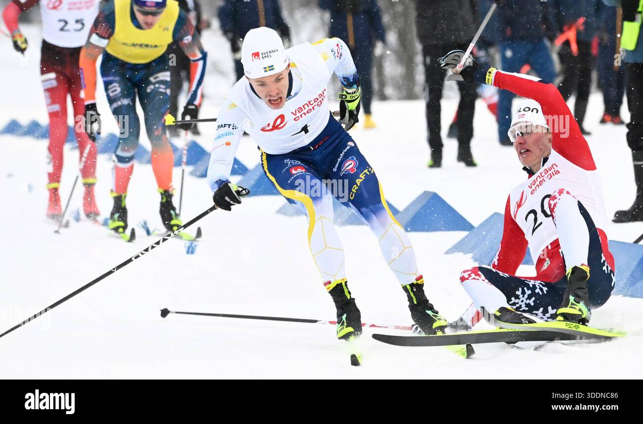 Sweden's Jesper Persson (L) and Norway's Amund August Korsäth at the ...