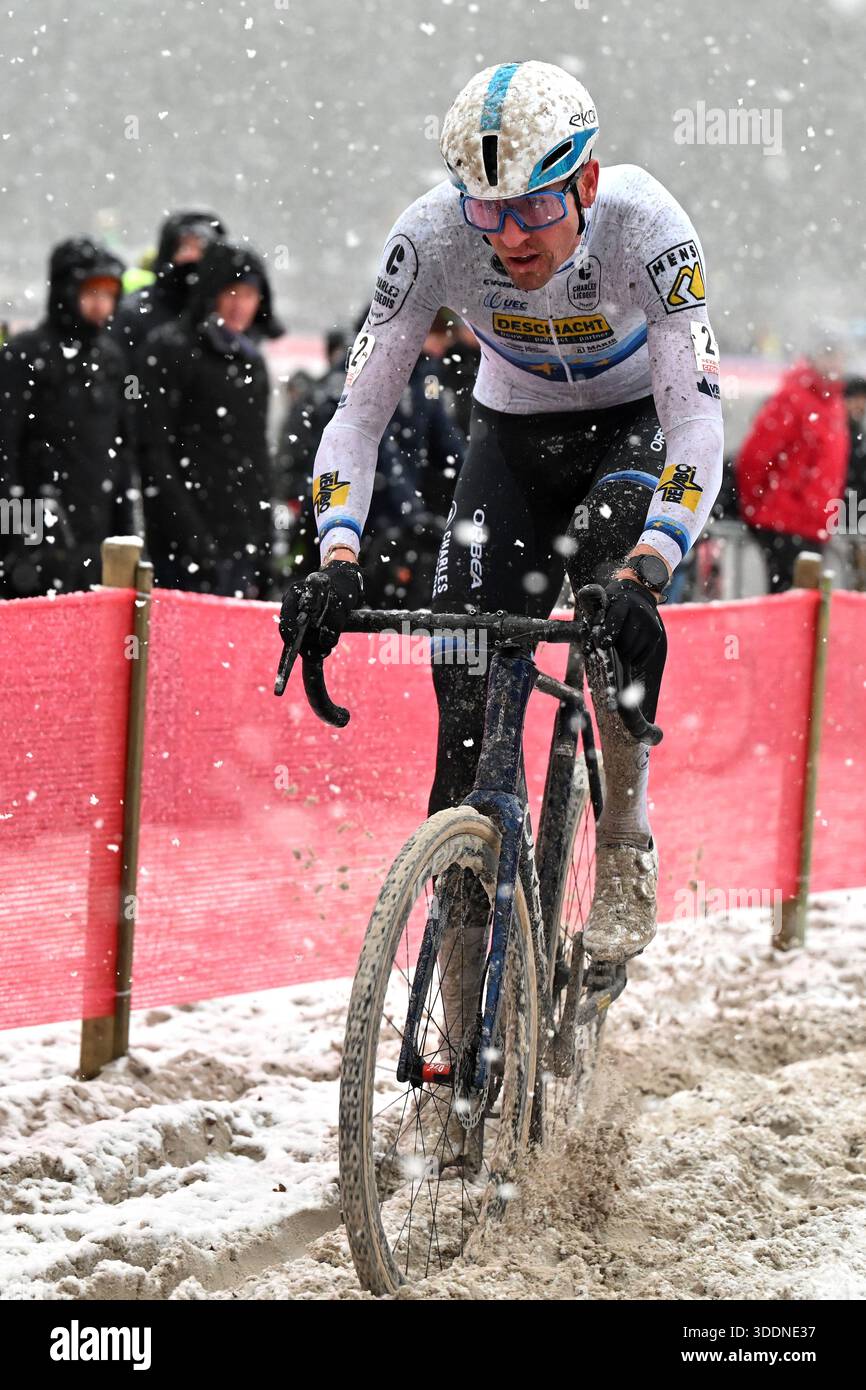 Belgian Toon Aerts pictured in action during the men's elite race of ...