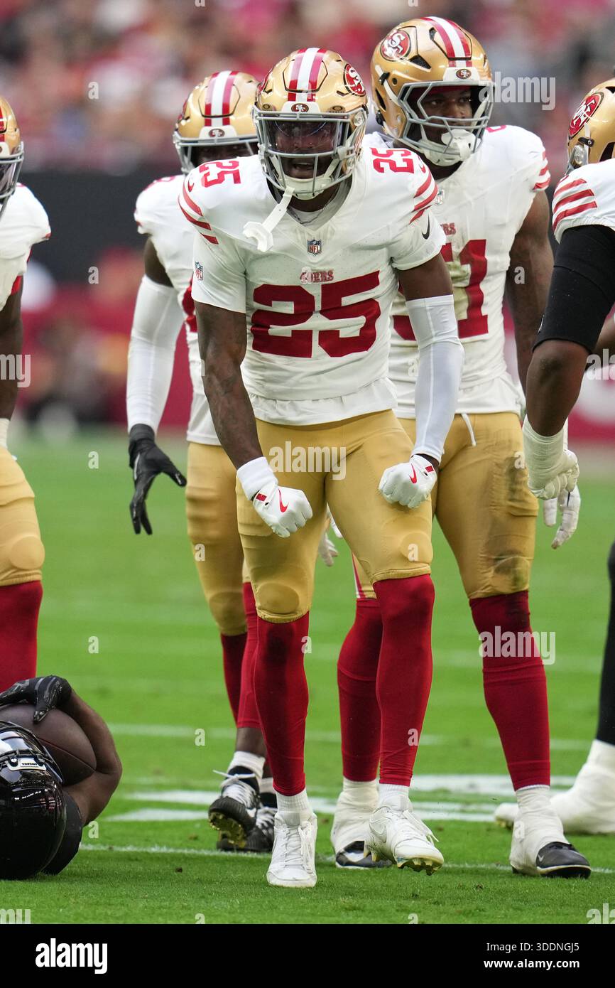 San Francisco 49ers safety Jason Pinnock (25) against the Arizona ...