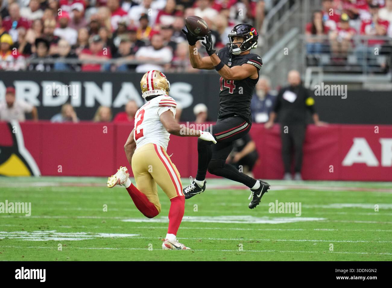Arizona Cardinals wide receiver Michael Wilson (14) against the San ...