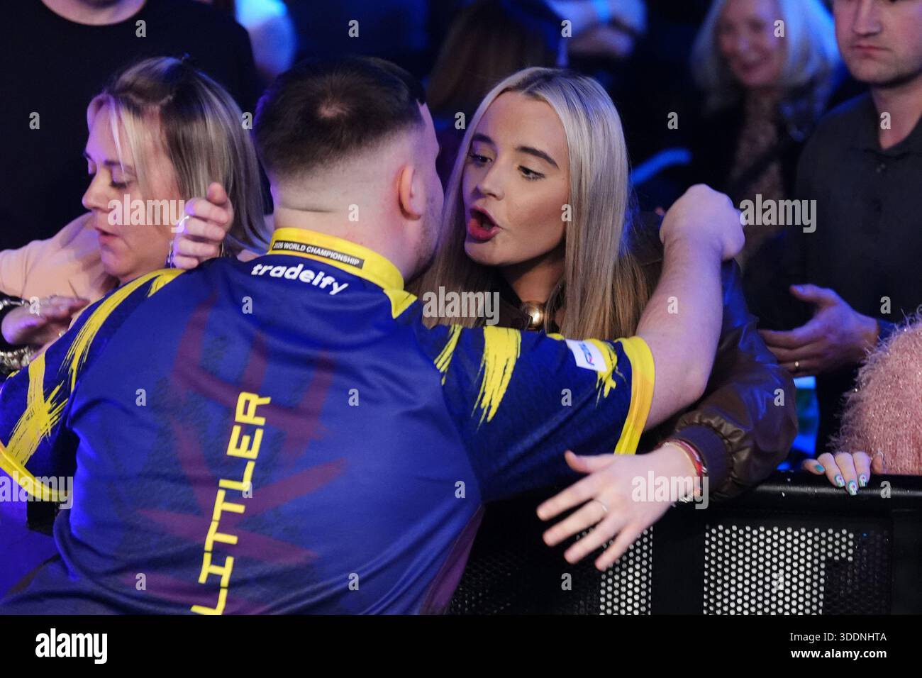 England's Luke Littler with girlfriend Faith Millar ahead of his match ...