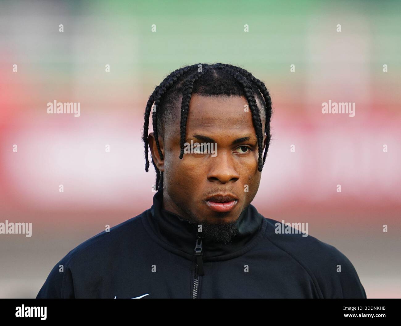 December 30 2025: Samuel Chimerenka Chukwueze of Nigeria looks on ...