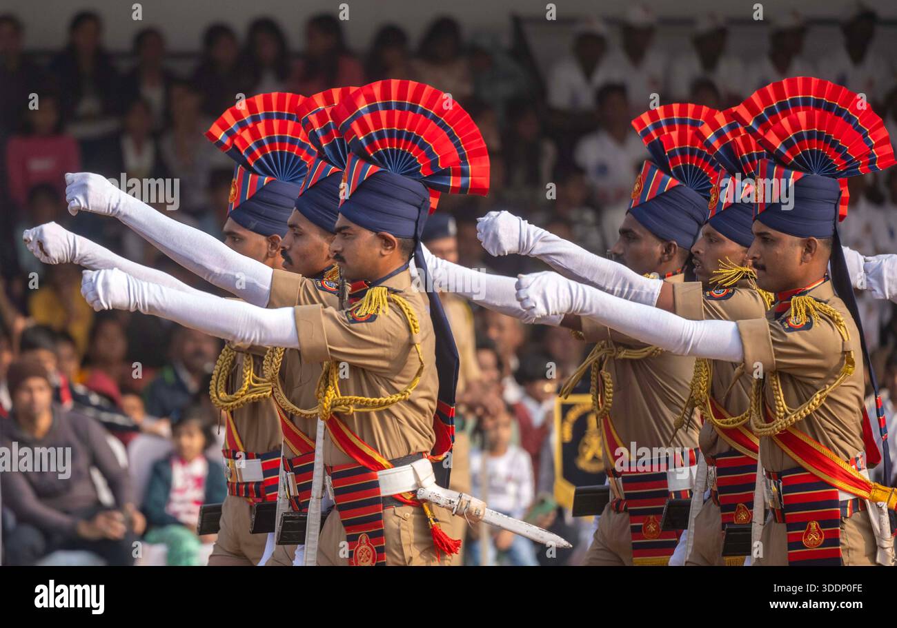 MUMBAI, INDIA - JANUARY 2: Policemen march parade on Maharashtra Police ...