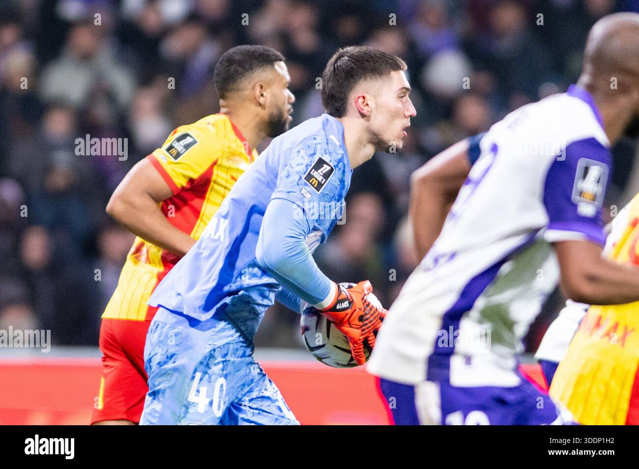 Robin Risser of Lens during the French championship Ligue 1 football ...