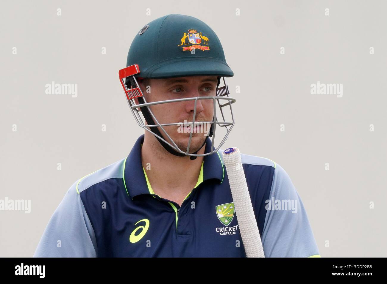 Australia's Cameron Green looks on during a nets session at the Sydney ...