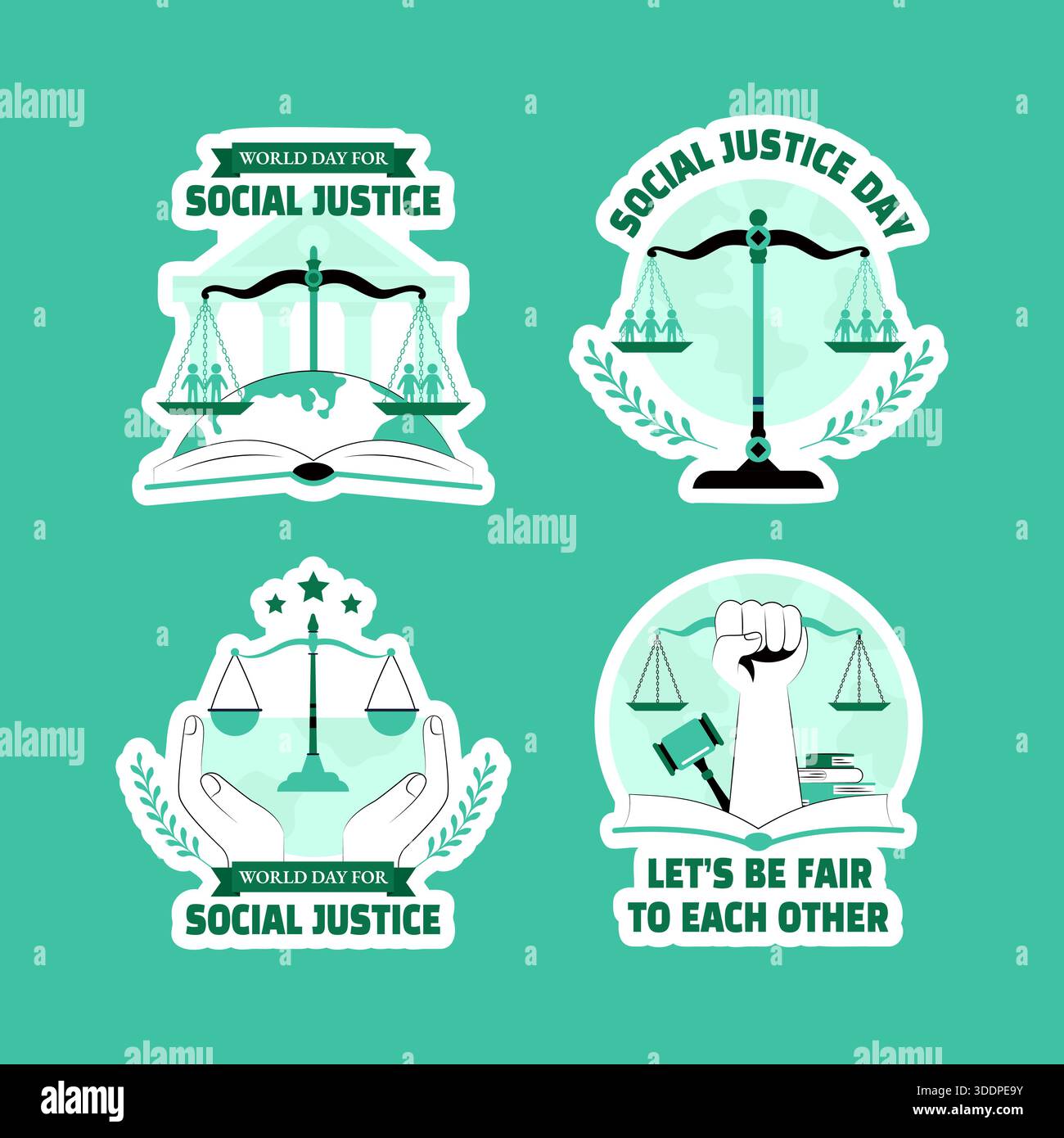 Social justice flat cartoon hi-res stock photography and images - Alamy