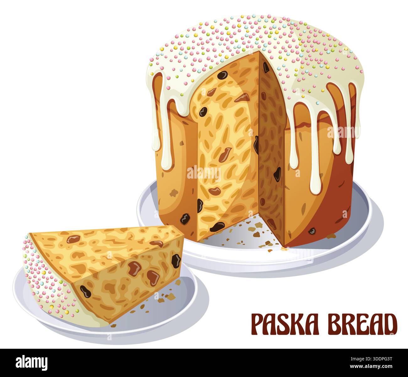 Baked easter cake white Stock Vector Images - Alamy