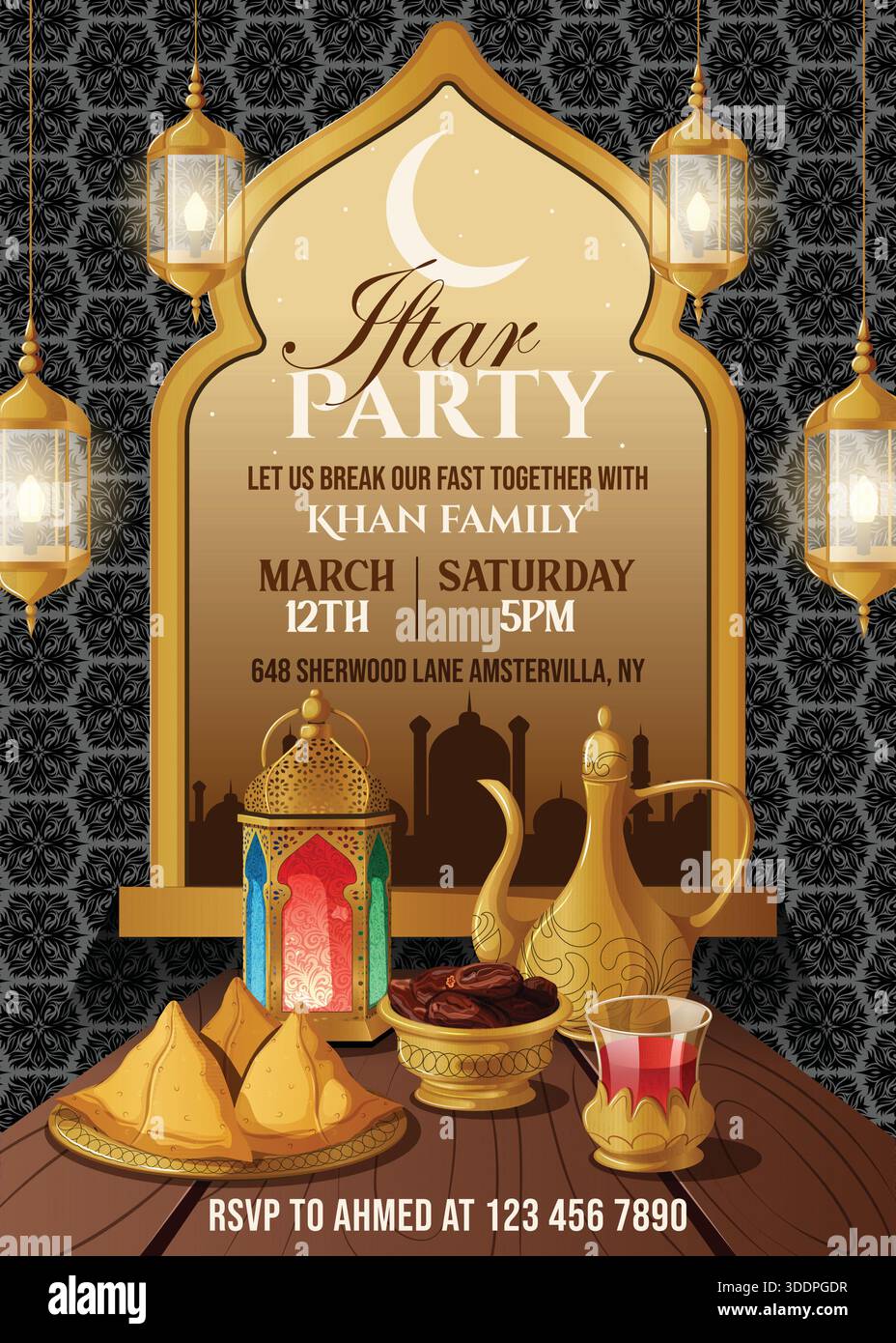 Feast table food in Stock Vector Images - Alamy