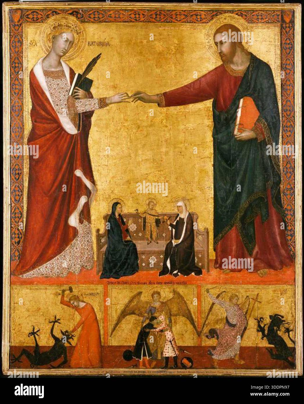 Barna da Siena. Mystic Marriage of St. Catherine. of Alexandria, Boston ...