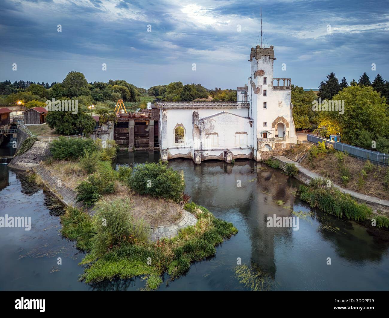 Historic water power plant on the Bega River near Timisoara, Romania ...