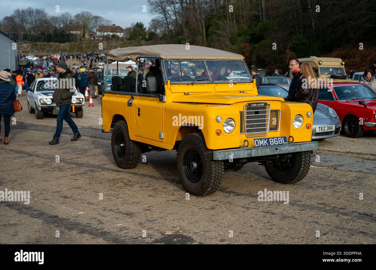 Classic cars gathered at the 2026 Brooklands Museum New Years Day event ...