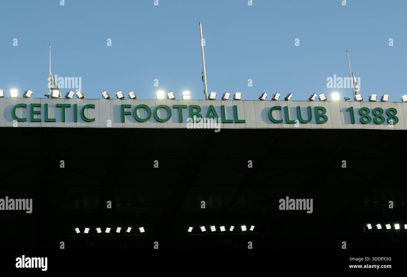 GLASGOW, SCOTLAND - JANUARY 03: A general view of Celtic Park Stadium ...
