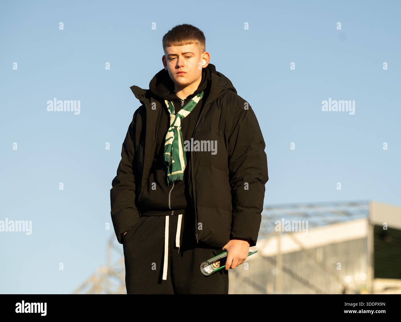 GLASGOW, SCOTLAND - JANUARY 03: Celtic fan before a William Hill ...