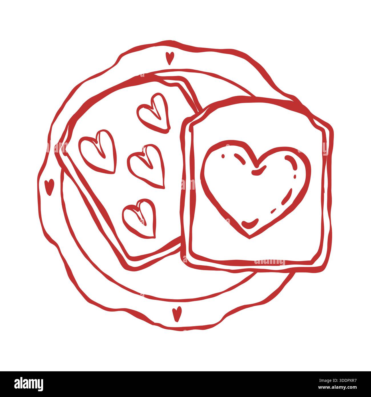 Love toasted bread Stock Vector Images - Alamy