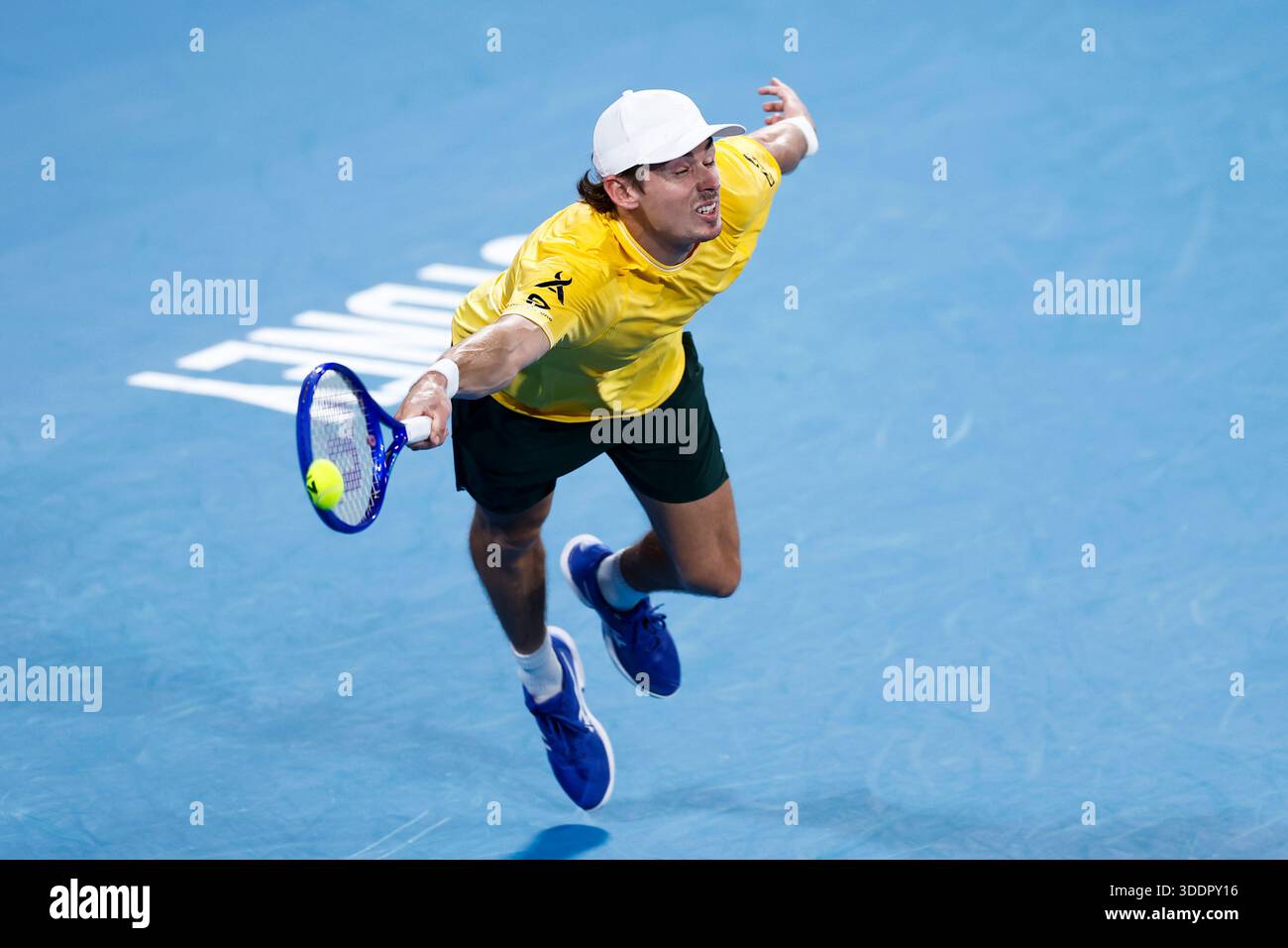 Casper Ruud of Team Norway plays a forehand in his Group D singles ...
