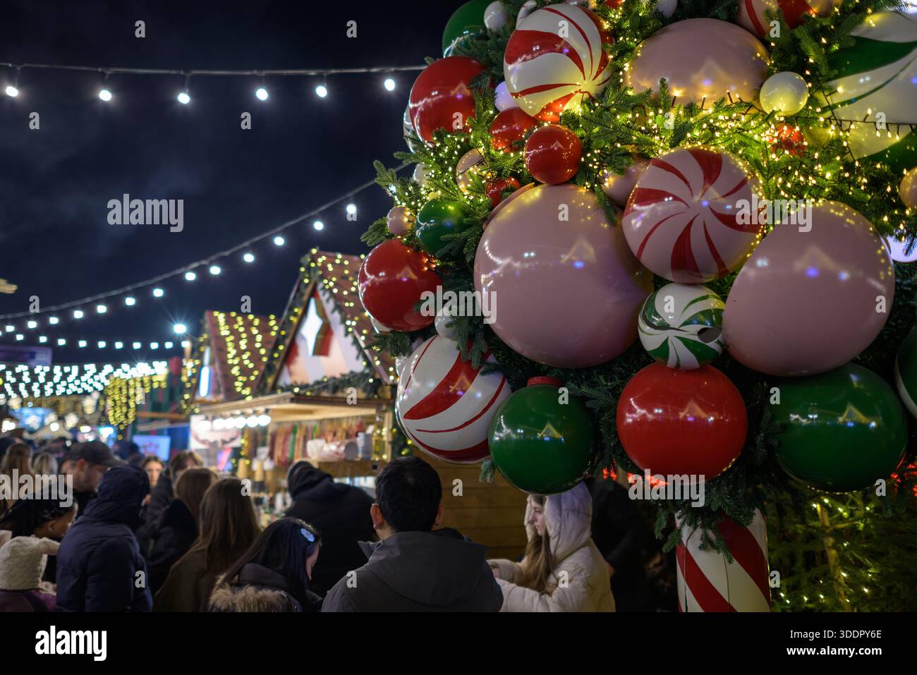 Traditional Christmas market and village in Tbilisi, capital of Georgia ...