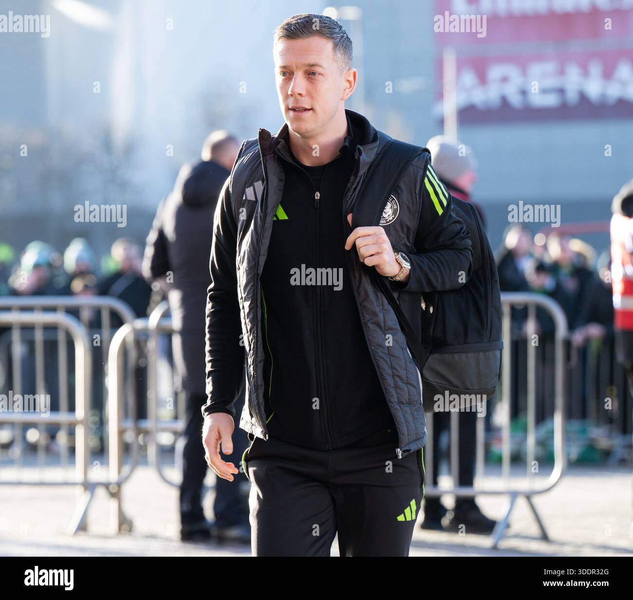 GLASGOW, SCOTLAND - JANUARY 03: Celtic’s Callum McGregor arrives before ...