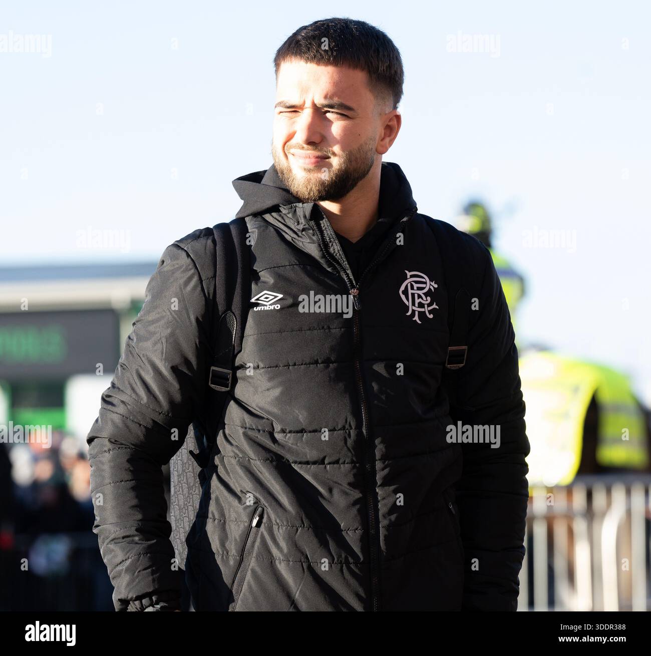 GLASGOW, SCOTLAND - JANUARY 03: Rangers' Nicolas Raskin arrives before ...