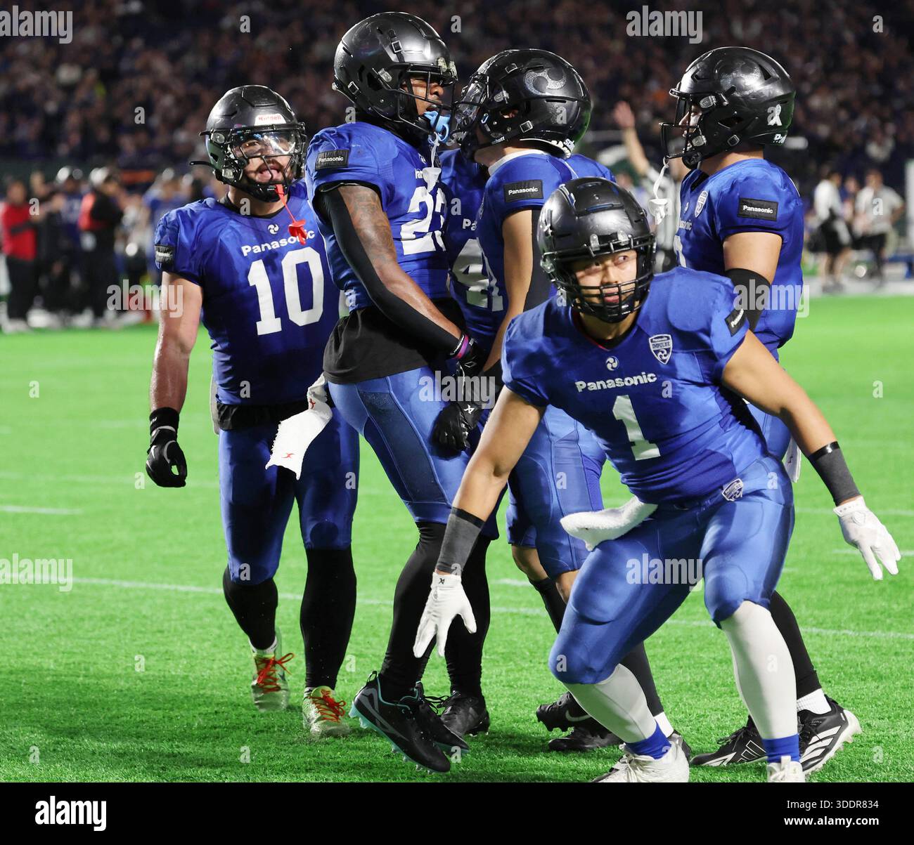 Panasonic Impulse DB Joshua Cox (second from left) celebrates after ...