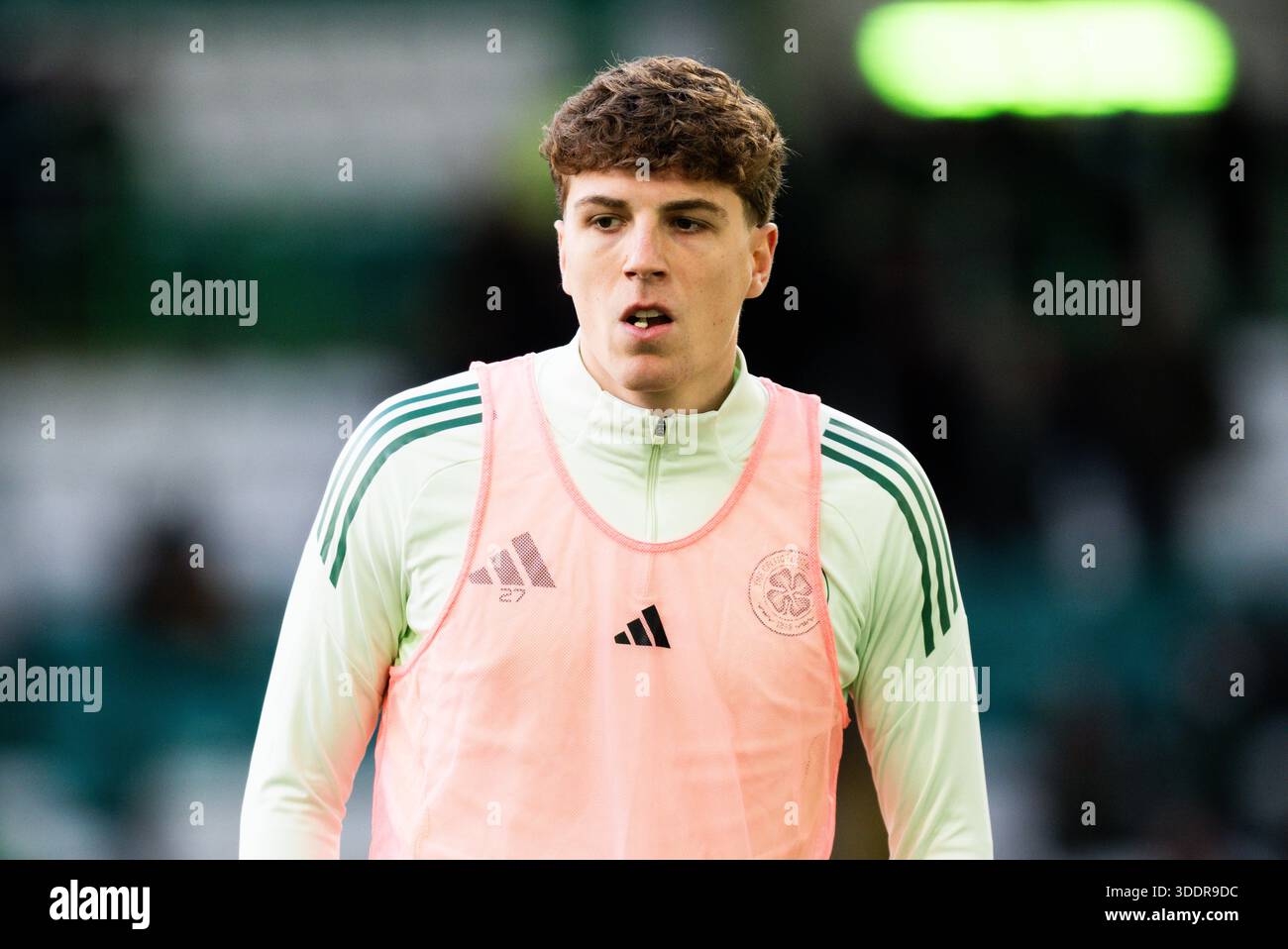 GLASGOW, SCOTLAND - JANUARY 03: Celtic’s Arne Engels warms up before a ...