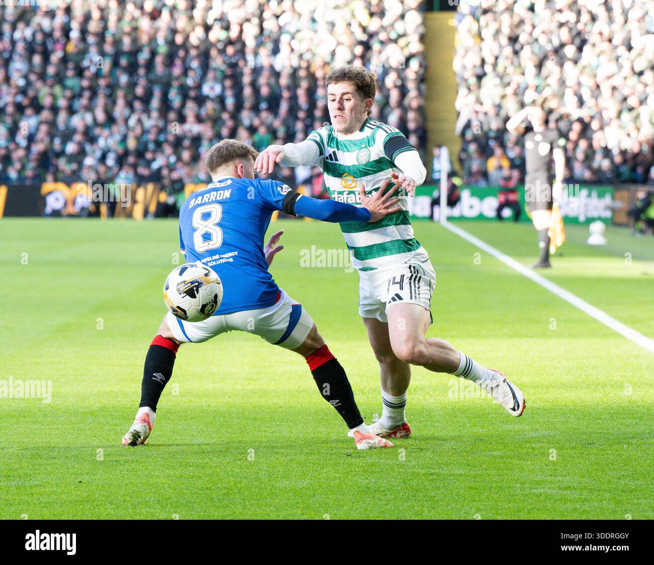 GLASGOW, SCOTLAND - JANUARY 03: Rangers' Connor Barron and Celtic’s ...