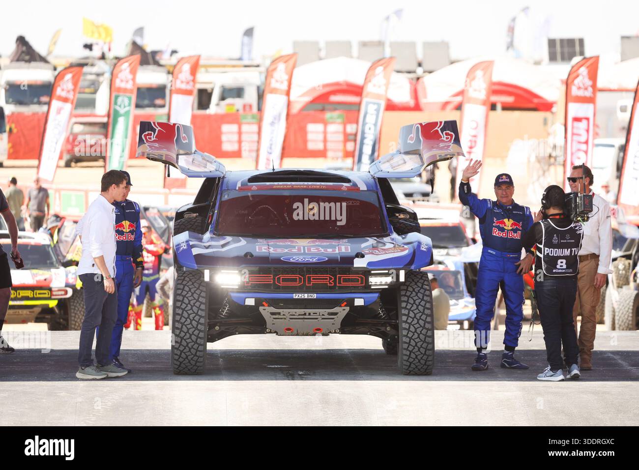 start podium 225 SAINZ Carlos (esp), CRUZ Lucas (esp), Ford M-Sport ...