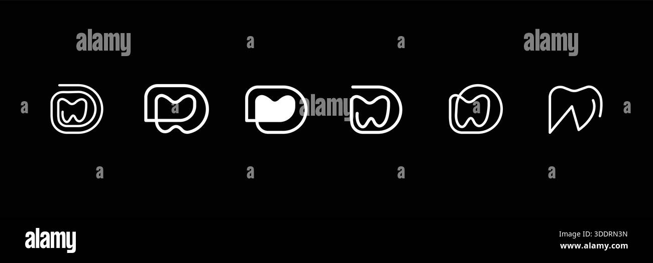 Dentistry logo collection Black and White Stock Photos & Images - Alamy