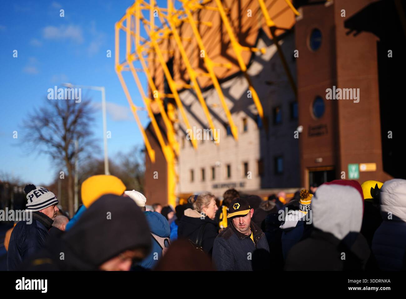 Wolverhampton Wanderers fans arrive ahead of the Premier League match ...