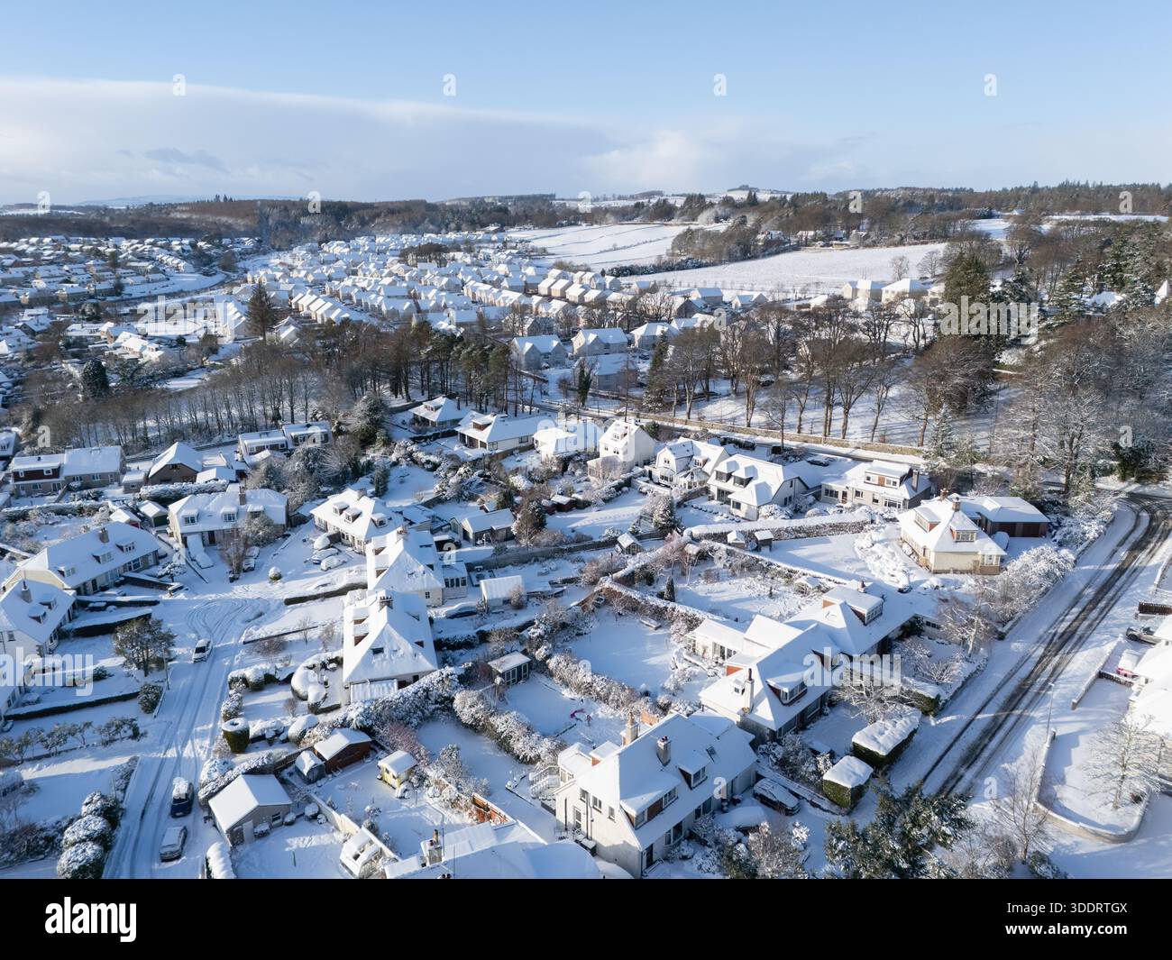 Heavy Snowfall and difficult roads in Cults Aberdeen Scotland Credit ...