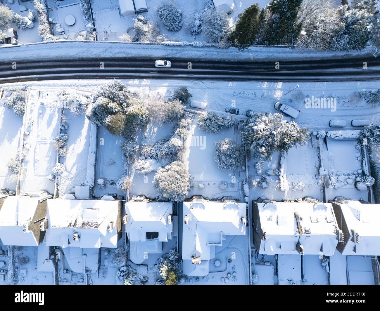 Heavy Snowfall and difficult roads in Cults Aberdeen Scotland Credit ...