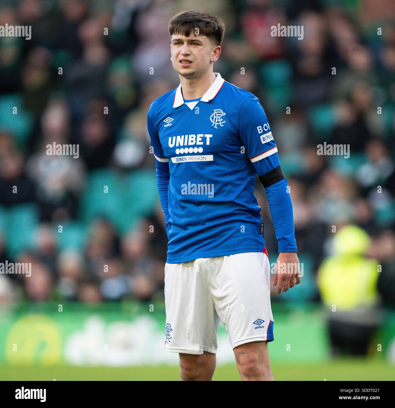 GLASGOW, SCOTLAND - JANUARY 03: Rangers' Mikey Moore in action during a ...