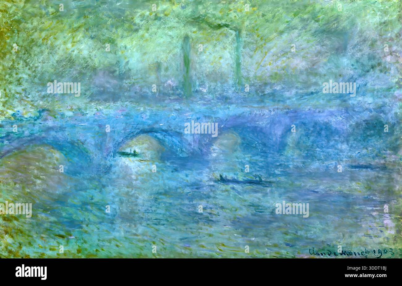 Waterloo Bridge Effect of the Mist, 1903, Claude Monet, Impressionist ...