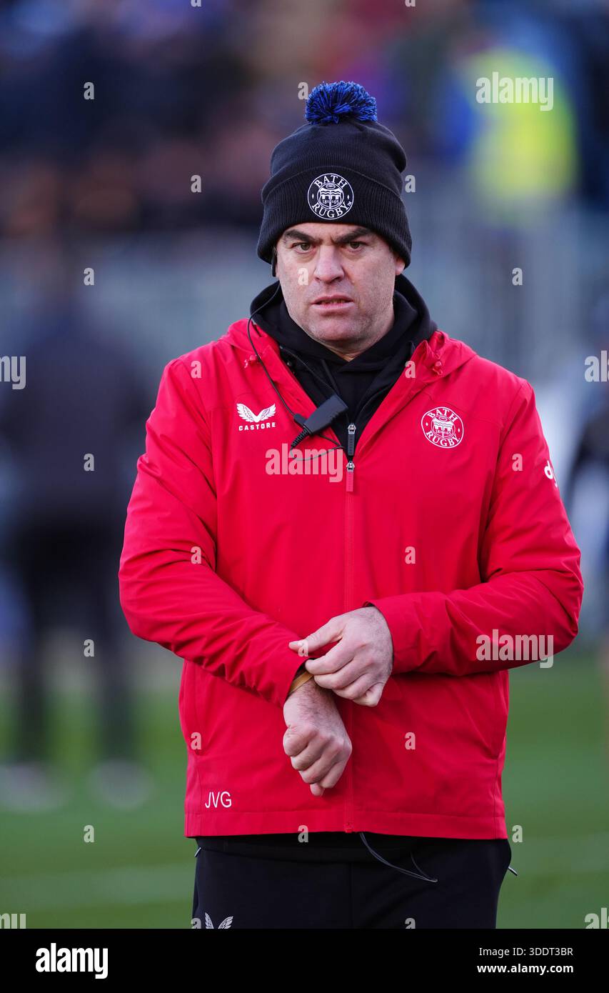 Bath Rugby manager Johann van Graan ahead of the Gallagher PREM match ...