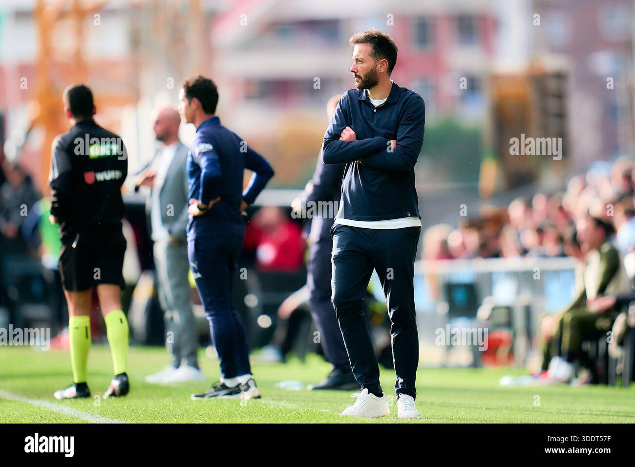 Head coach of Valencia CF Carlos Corberan during the La Liga EA Sports ...