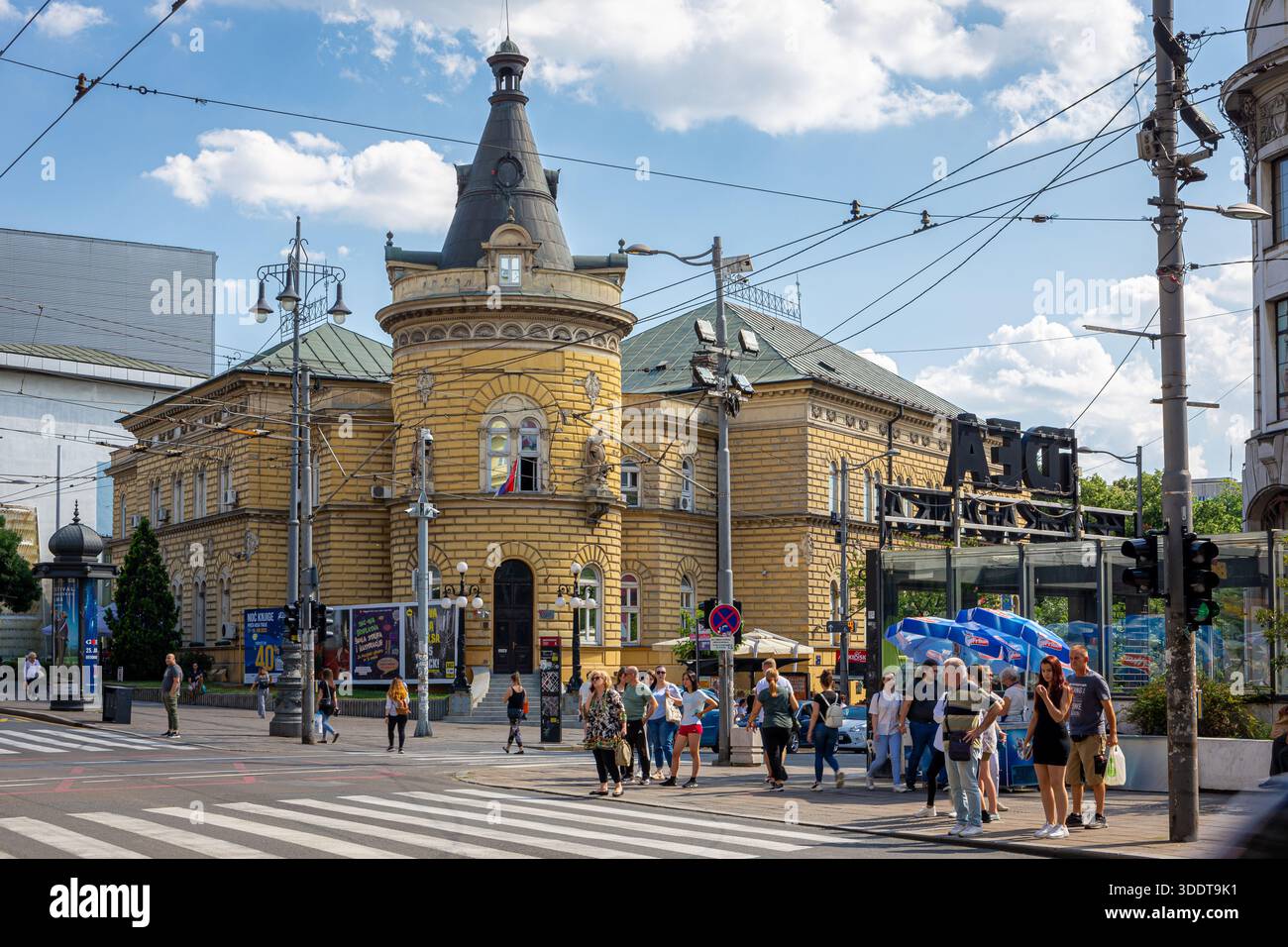 Belgrade, Serbia,13.06.22. Urban street in Belgrade with Studentski ...