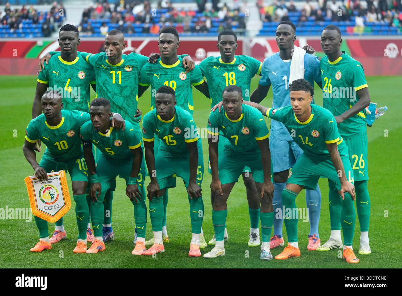 Senegal players pose before the Africa Cup of Nations best of 16 soccer ...