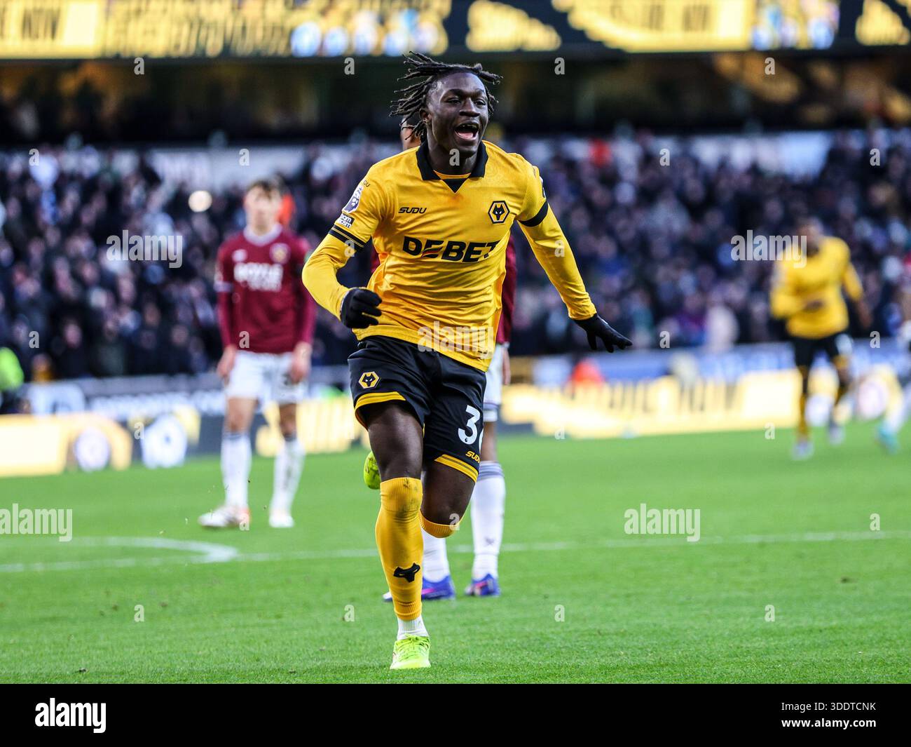 Mateus Mane (36 Wolves) celebrates scoring the third Wolves goal during ...