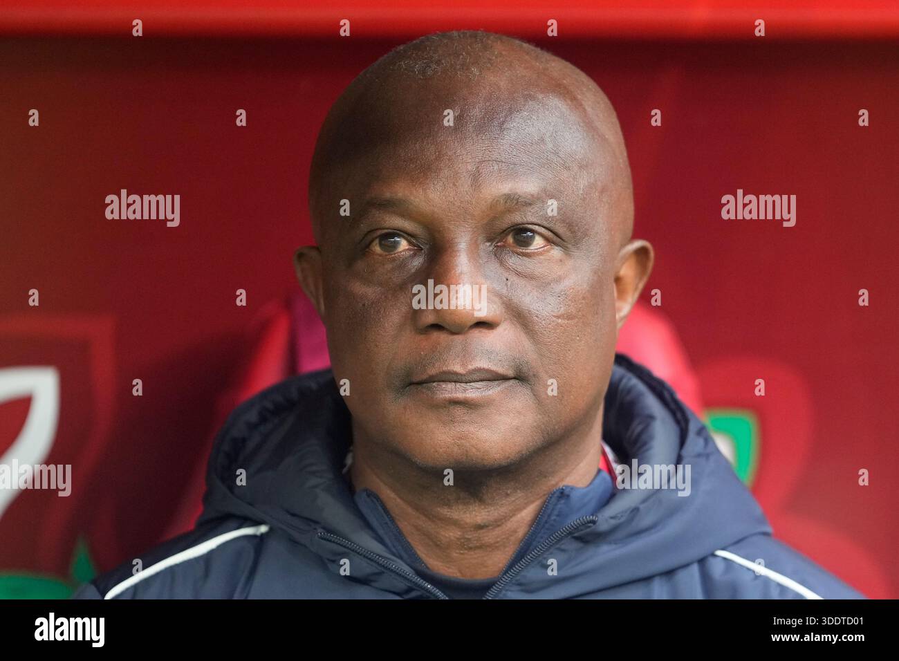 Sudan's head coach James Kwesi Appiah sits on the bench before the ...