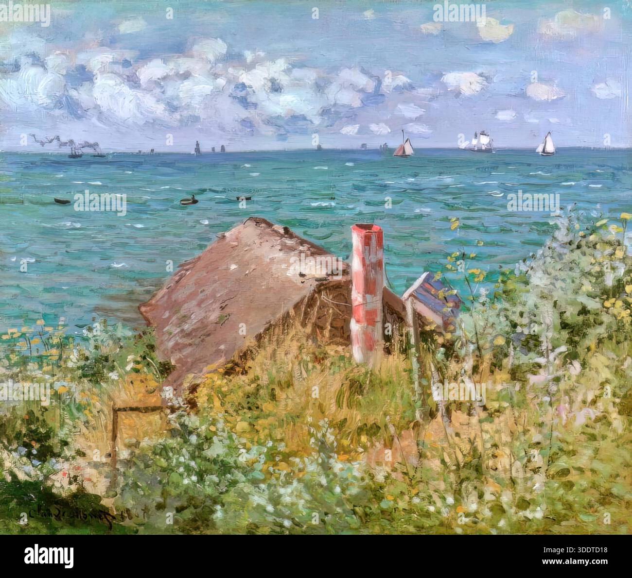 Cabin at Sainte-Adresse, 1867, Claude Monet, early Impressionist ...