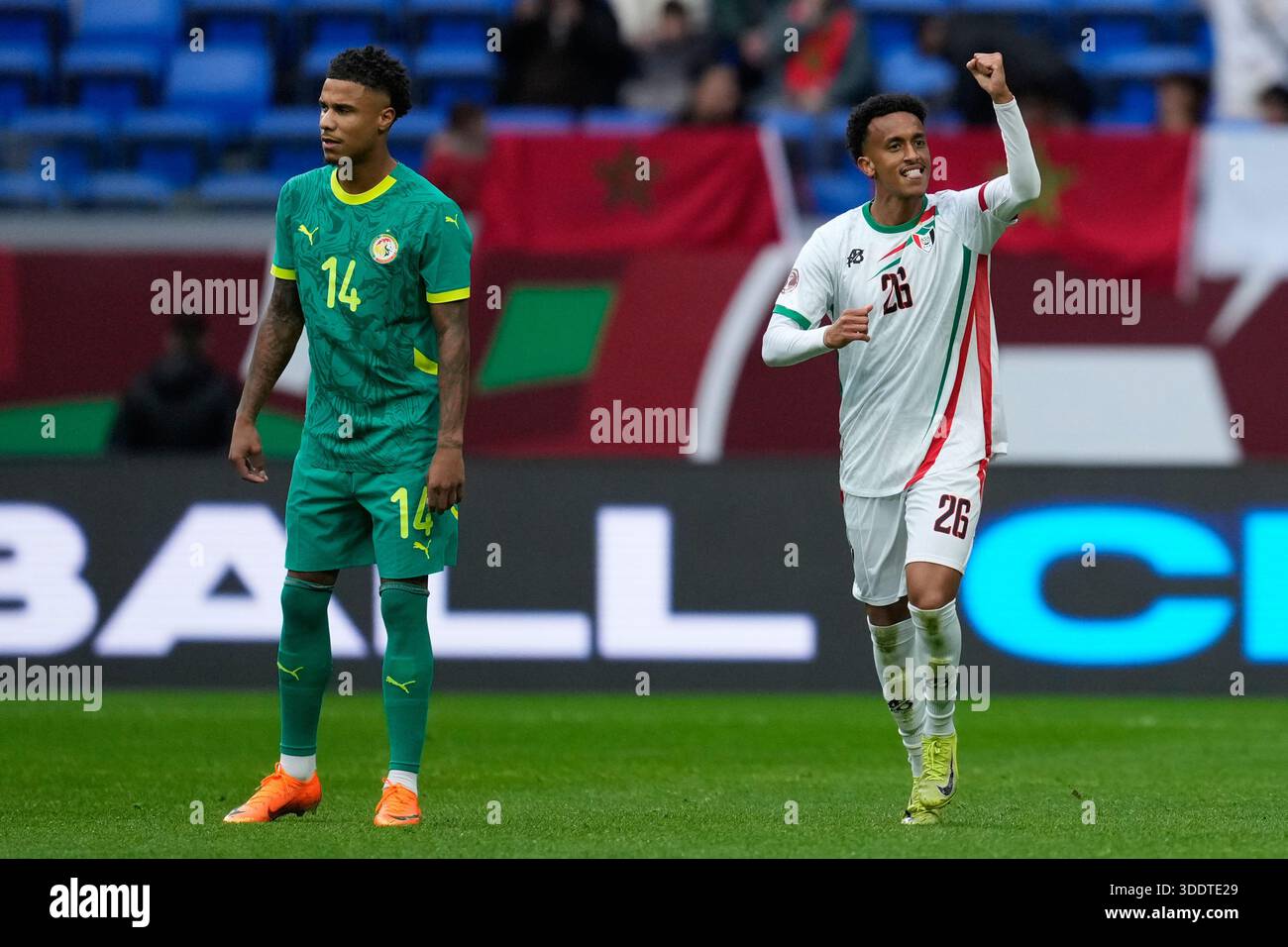 Sudan's goalkeeper Amar Yunis Abdallah Ibrahim celebrates after scoring ...