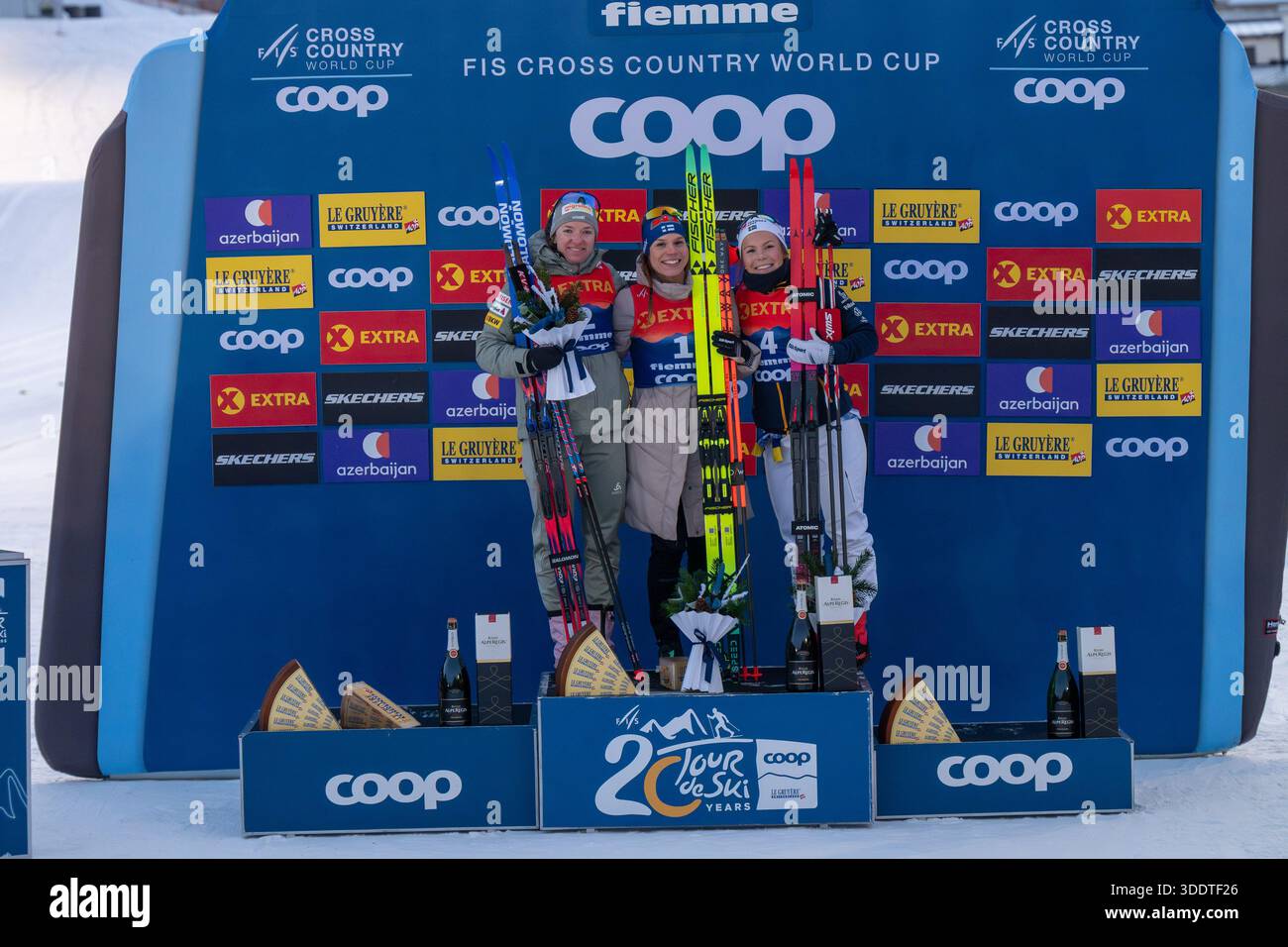 Nadine Faehndrich (SUI), Jasmi Joensuu (FIN) and Johanna Hangstroem ...