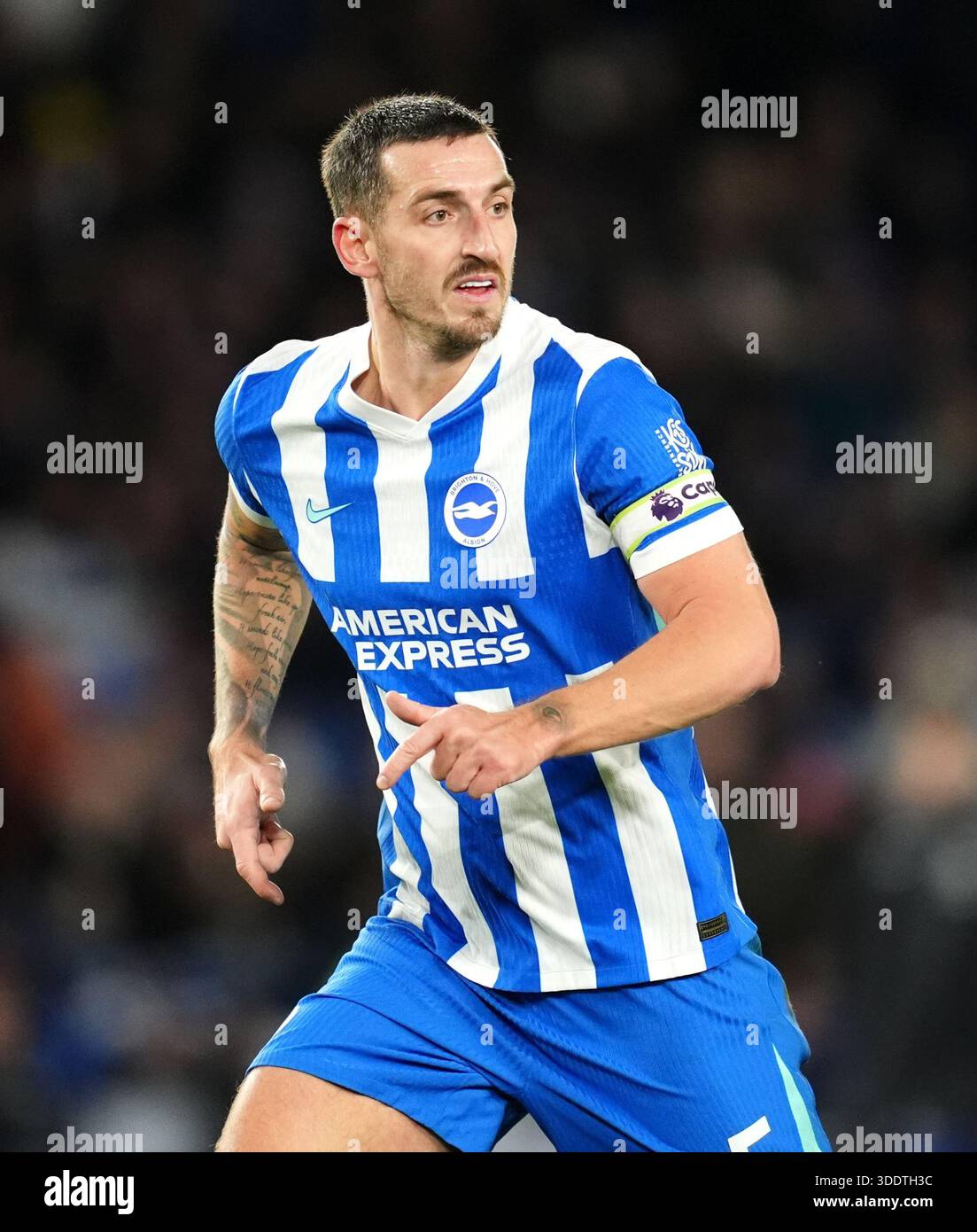 Brighton and Hove Albion's Lewis Dunk during the Premier League match ...