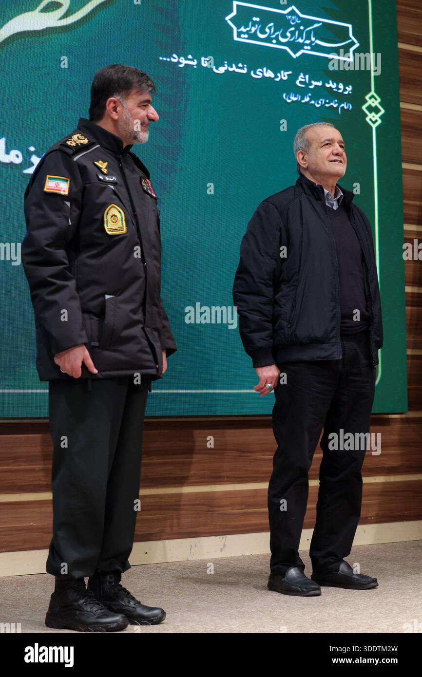 January 3, 2026, Tehran, Iran: Iranian President MASOUD PEZESHKIAN (R ...