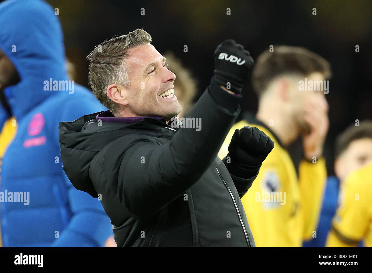 Wolverhampton Wanderers manager Rob Edwards celebrates after the ...