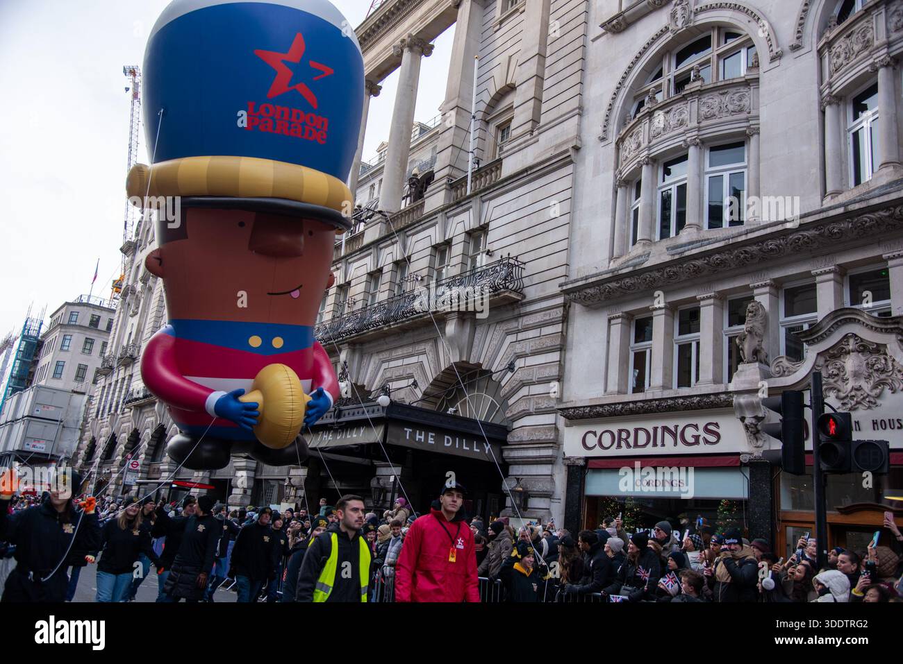Performers entertain fans during the London New Year’s Day Parade 2026 ...