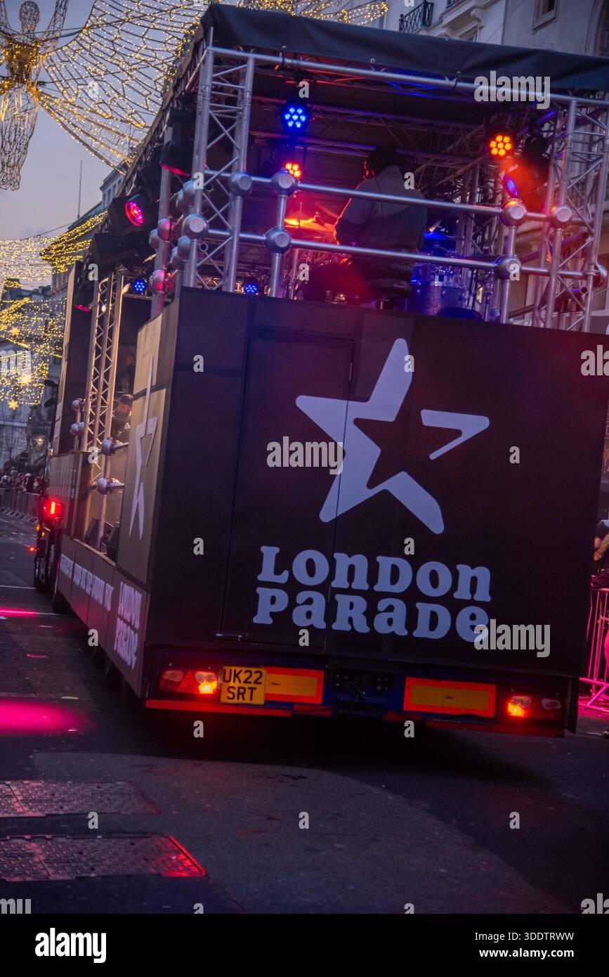 Musician Sam Ryder performs during the London New Year’s Day Parade ...