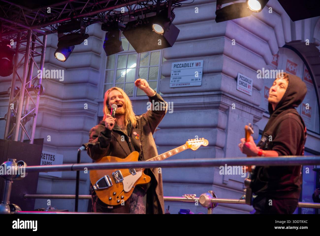 Musician Sam Ryder performs during the London New Year’s Day Parade ...