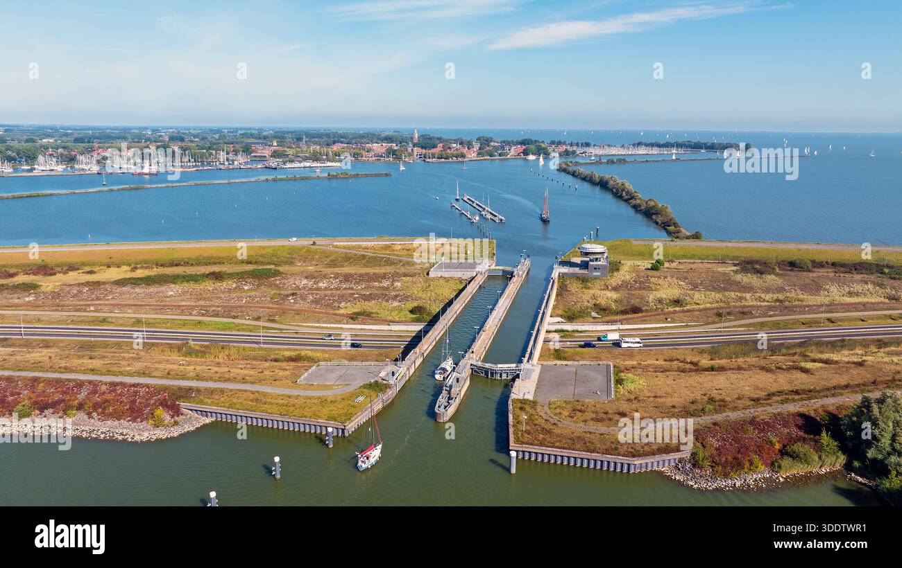 Aerial video from bridge near hi-res stock photography and images - Alamy