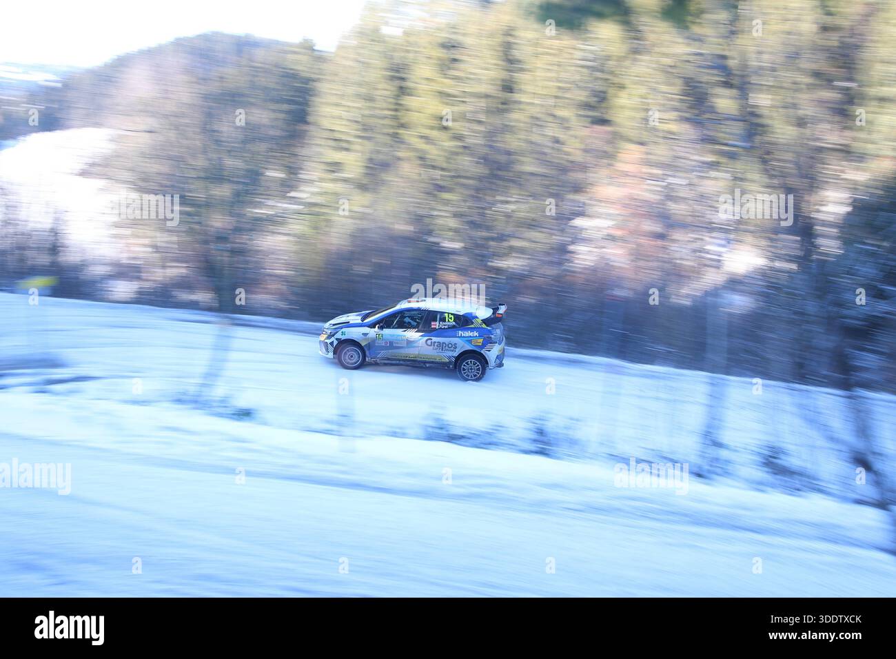 FREISTADT, AUSTRIA - JANUARY 3: Guenther Knobloch of Austria and Erik ...